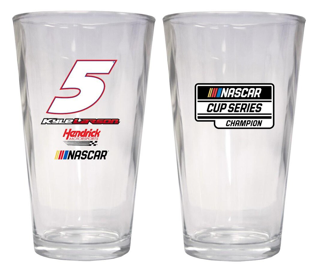 Kyle Larson #5 NASCAR Cup Series 2021 Champion Pint Glass - Etsy