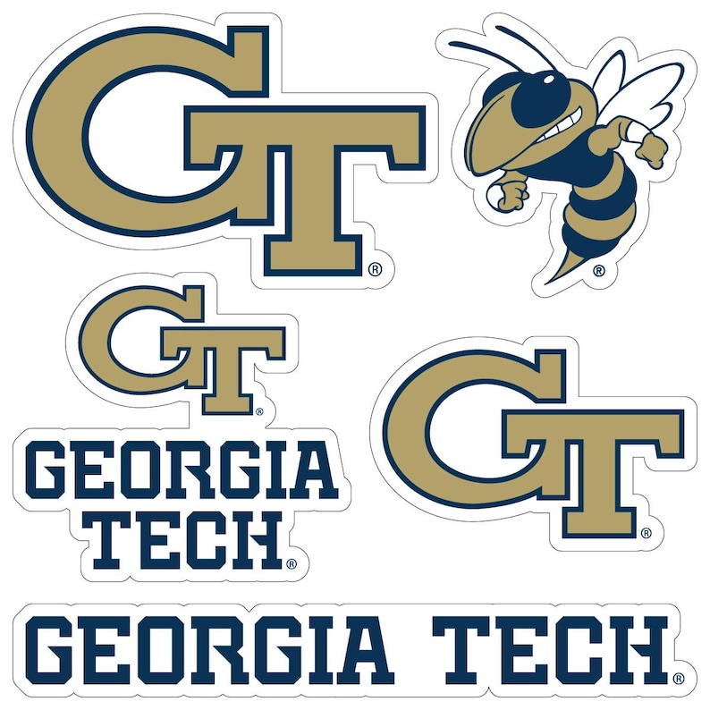 Georgia Tech Yellow Jackets Officially Licensed College Sticker ...