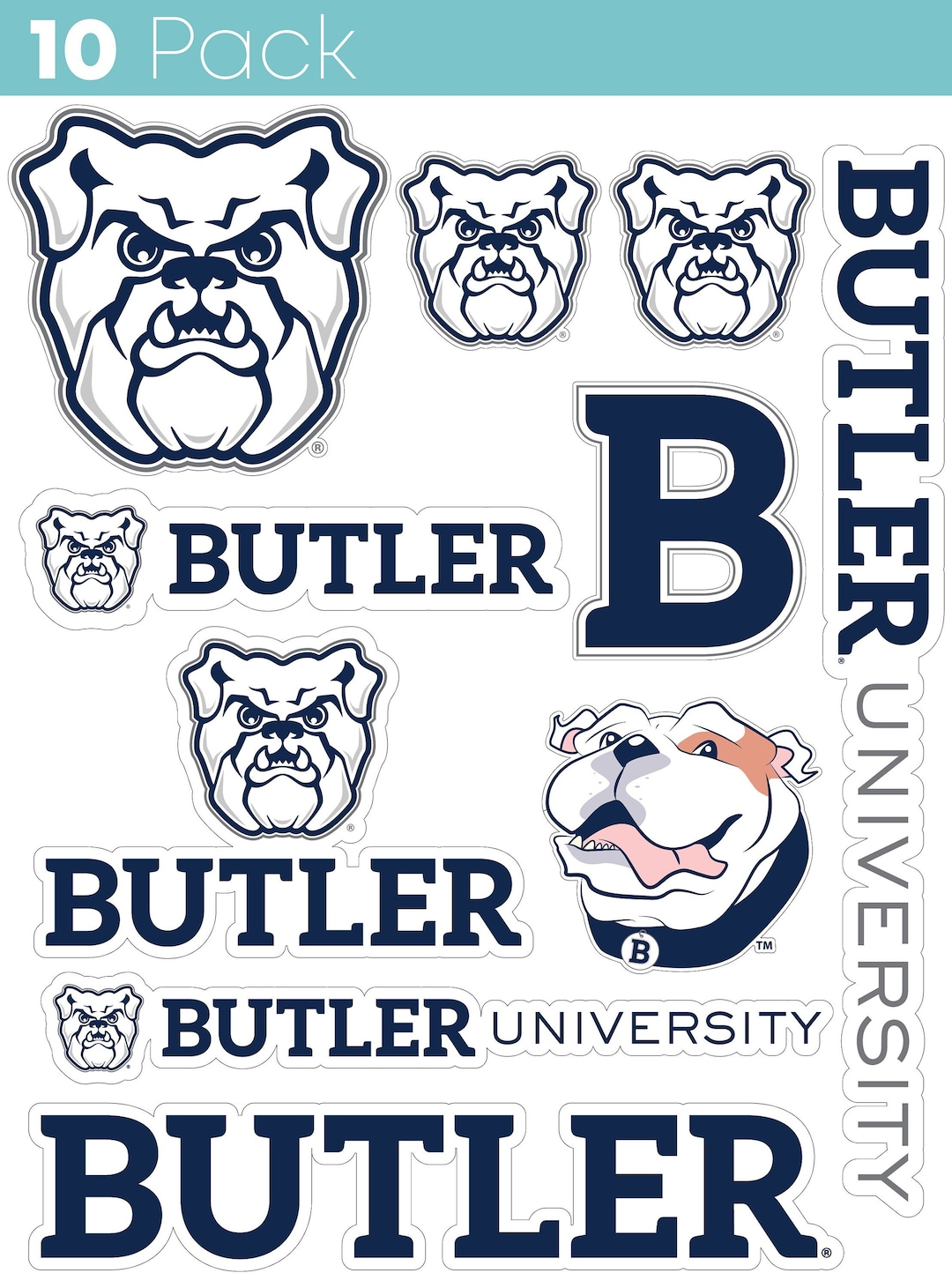 Butler Bulldogs 10 Pack Sticker - officially Licensed Decals - Etsy