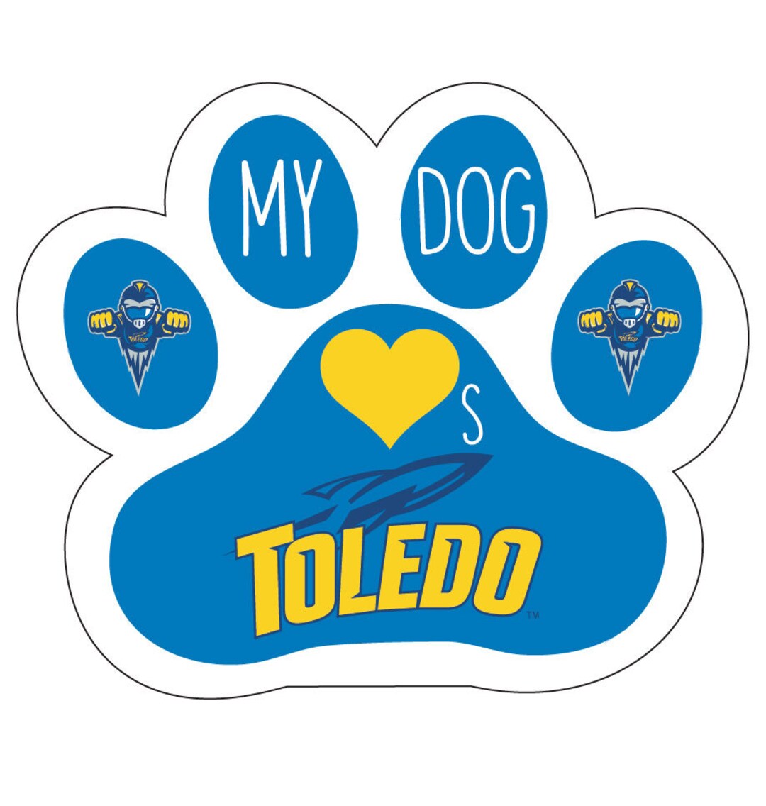 Toledo Rockets Dog Paw Sticker - Officially Licensed Decal - Etsy