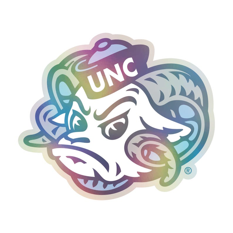 UNC Tar Heels Offic. Lic. Sticker With Choice of Backing Color ...