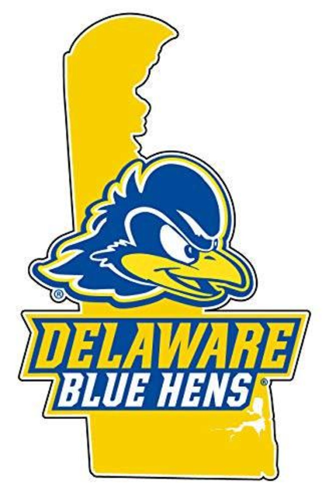 Delaware Blue Hens 4 Inch State Shape - Sticker / Magnet Choice - Etsy