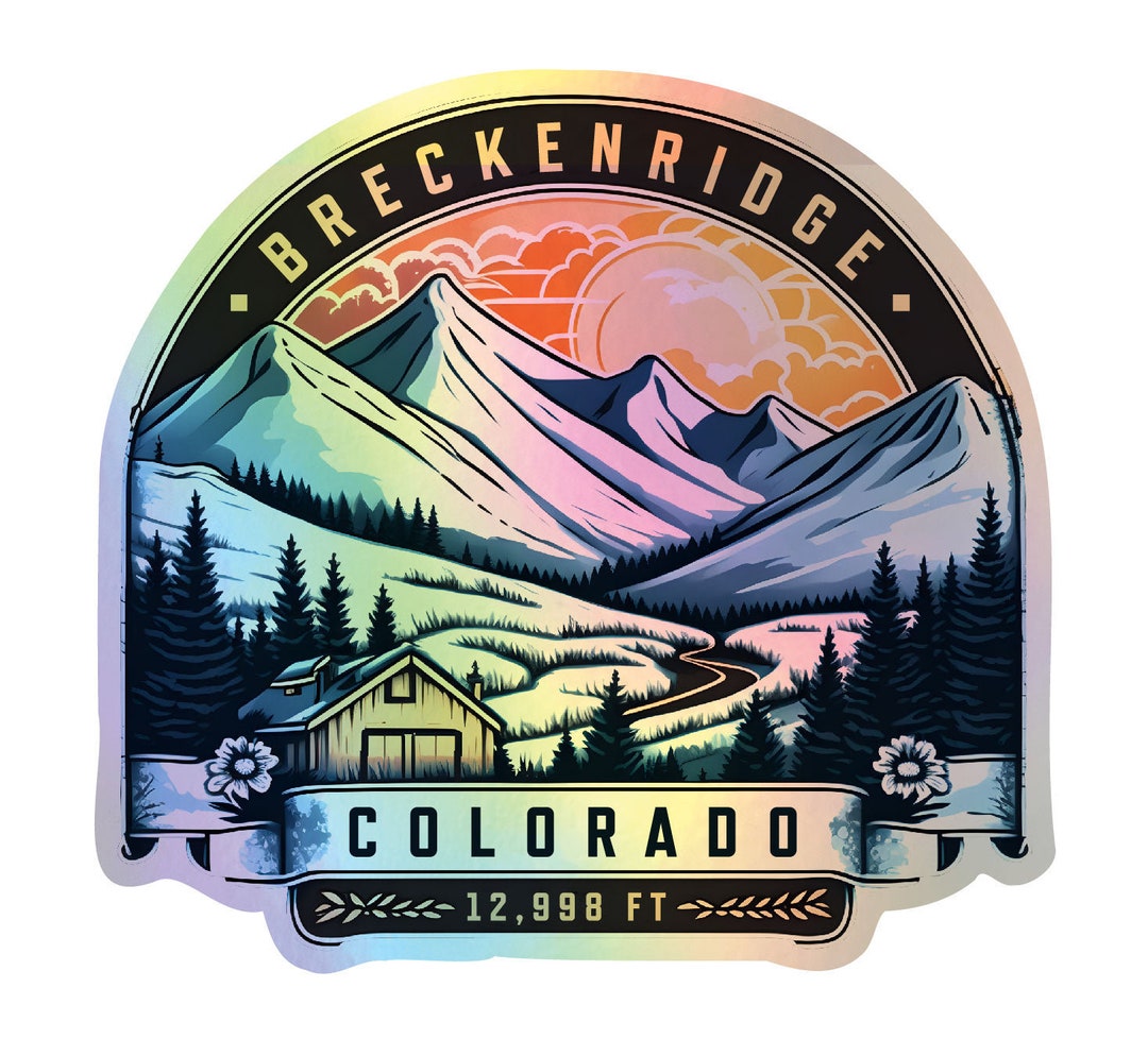 Breckenridge Colorado Holographic Souvenir Vinyl Decal Sticker Design C ...