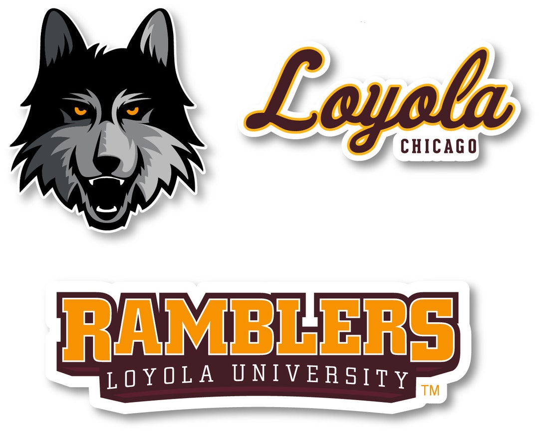 Loyola University Ramblers Set of 3 Stickers - 4 Inches Each - Etsy