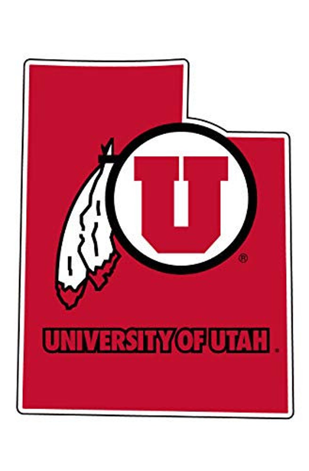 Utah Utes 4 Inch State Shape Vinyl Decal Sticker - Etsy
