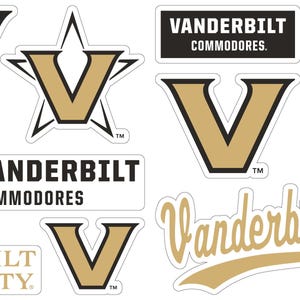 Vanderbilt University Officially Licensed College Sticker Multipack ...