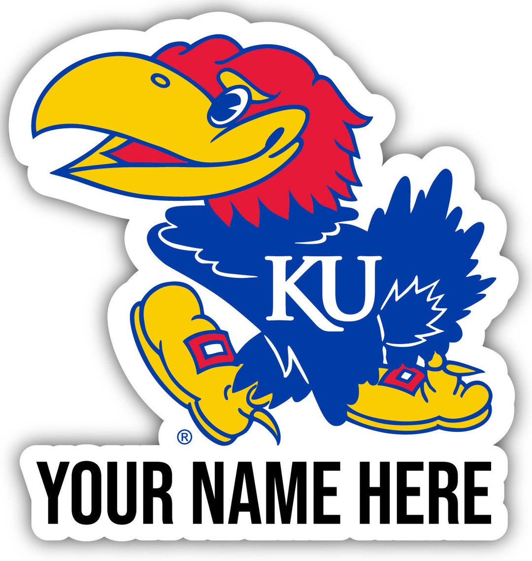 Kansas Jayhawks Customizable Vinyl Sticker - Multiple Sizes Available ...