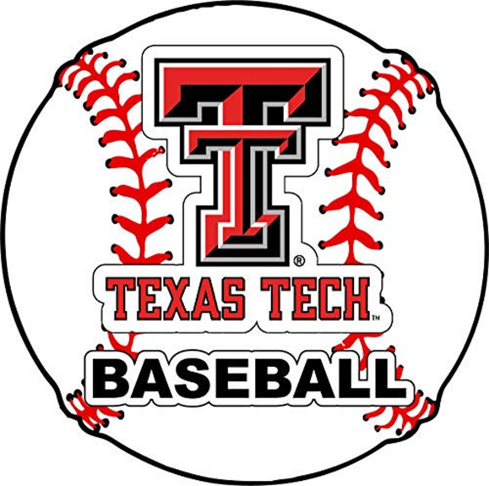 Texas Tech Red Raiders 4-Inch Round Vinyl Decal Sticker | Etsy