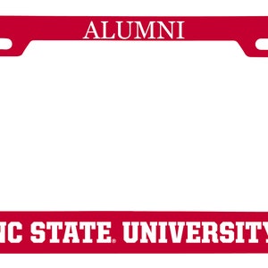 NC State Wolfpack College Alumni Metal License Plate Frame Officially ...