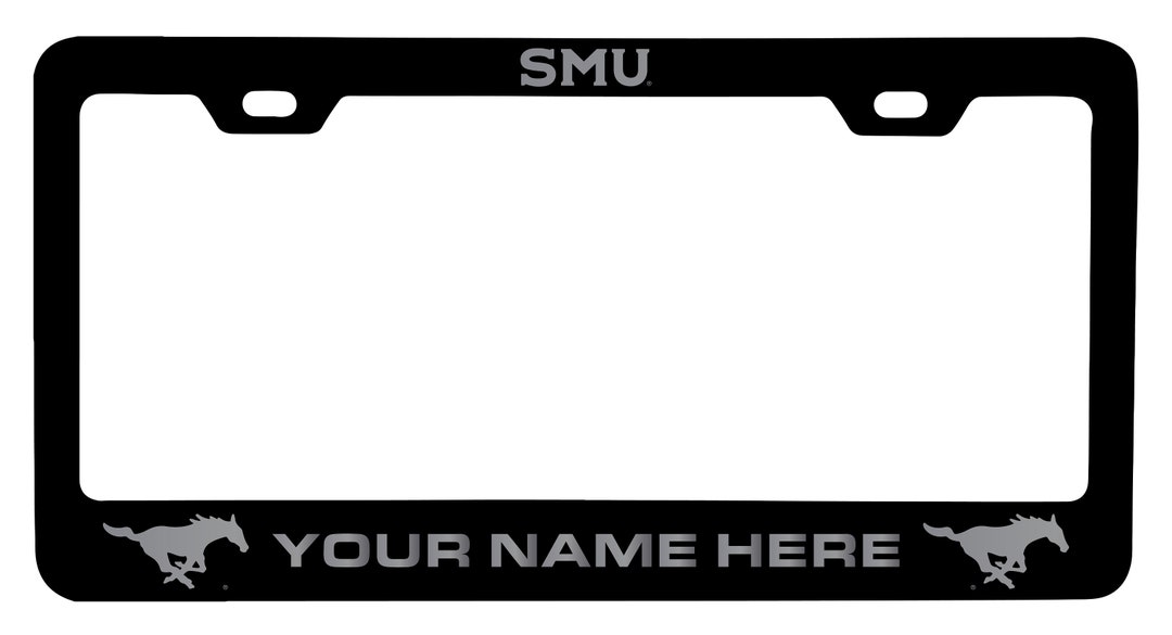 Southern Methodist University Engraved Metal License Plate Frame ...