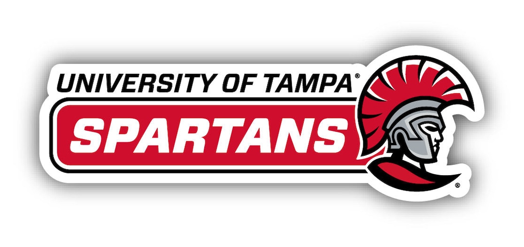 University of Tampa Spartans 4 Inch Wide Colorful Vinyl Decal Sticker ...
