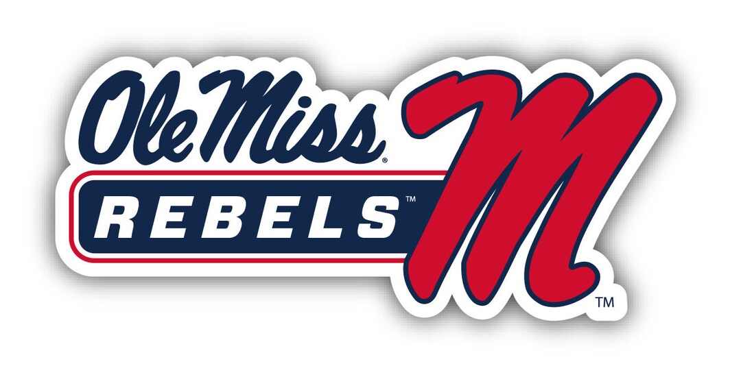 Mississippi Rebels "ole Miss" 4 Inch Wide Colorful Vinyl Decal Sticker ...