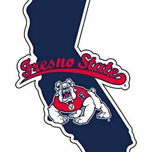 Fresno State Bulldogs 4 Inch State Shape Vinyl Decal Sticker - Etsy