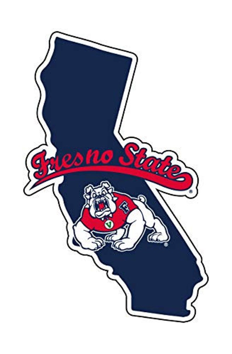 Fresno State Bulldogs 4 Inch State Shape - Sticker / Magnet Choice - Etsy