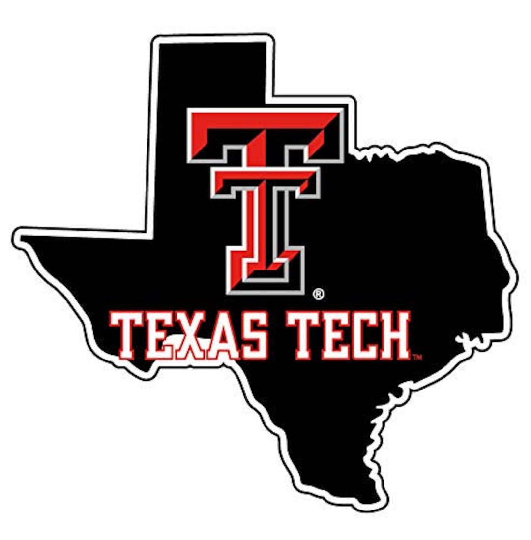 Texas Tech Red Raiders 4 Inch State Shape - Sticker / Magnet Choice - Etsy