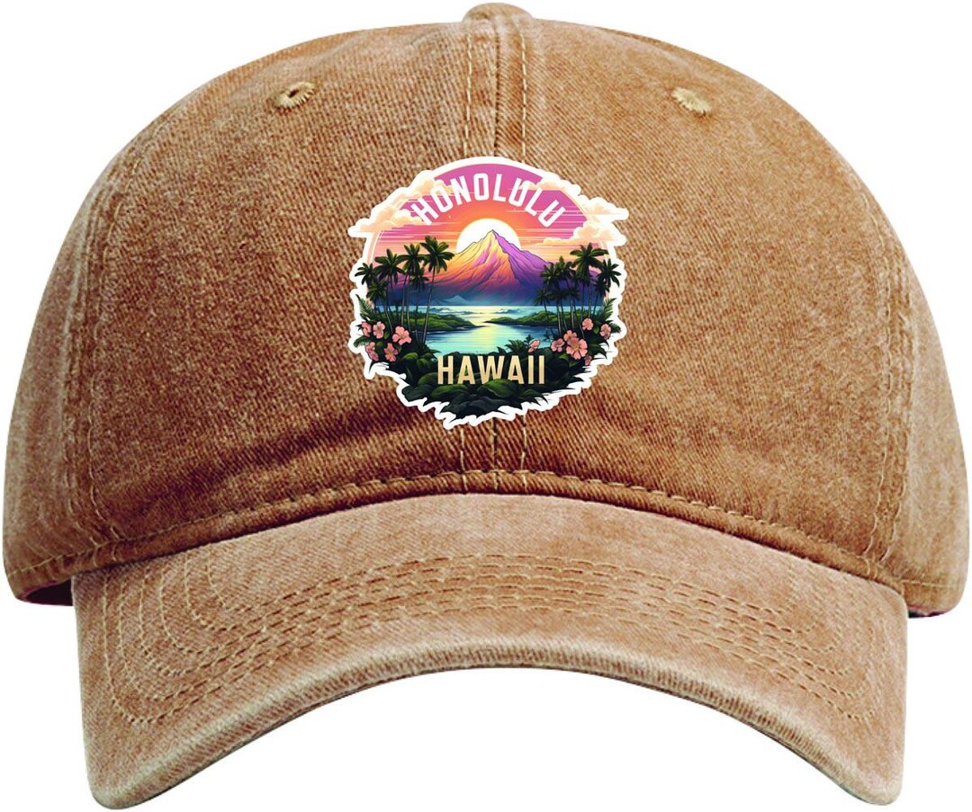 Honolulu Hawaii Design A Dad Hat - Unisex Soft Baseball Cap - Etsy