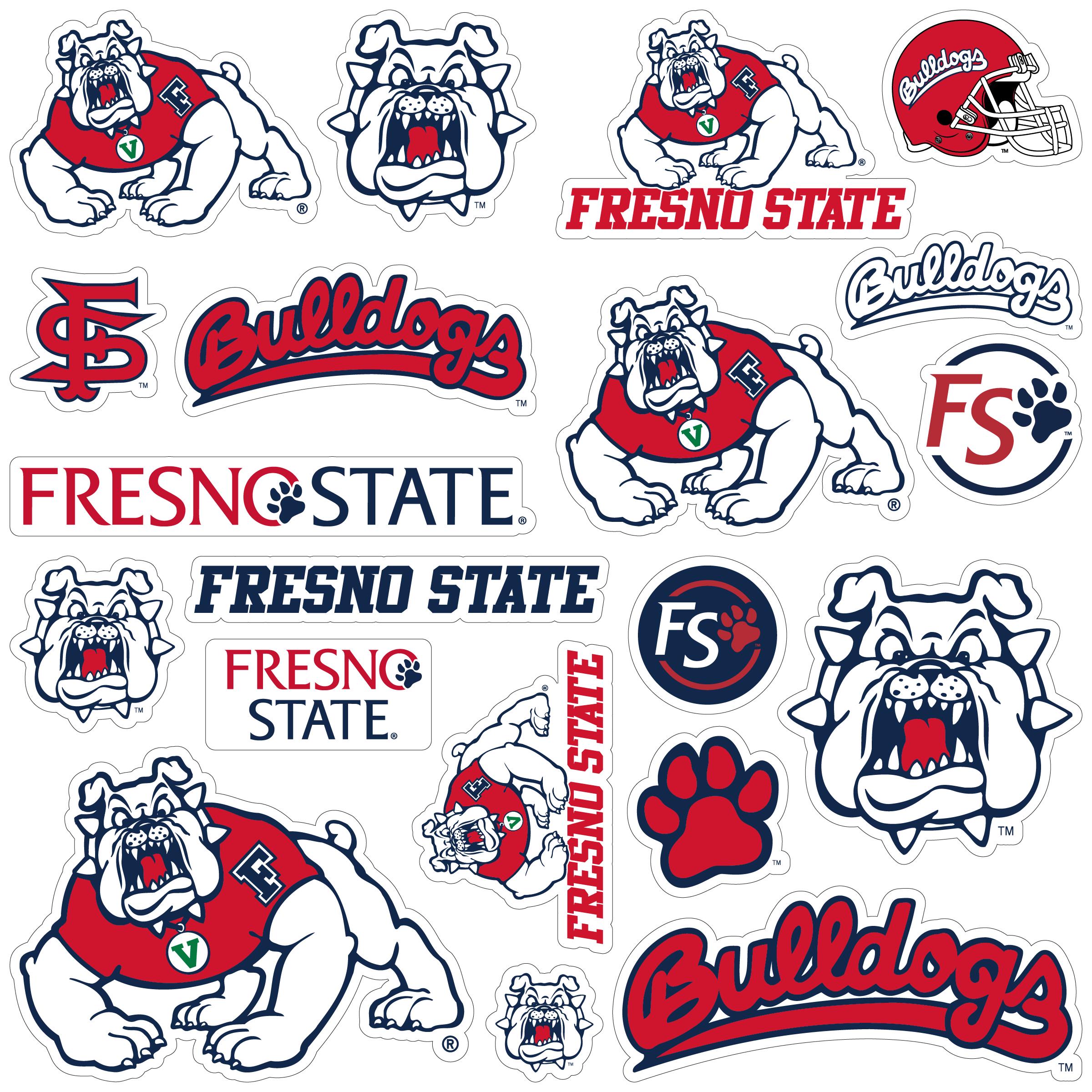 Fresno State Bulldogs Officially Licensed College Sticker Multipack ...