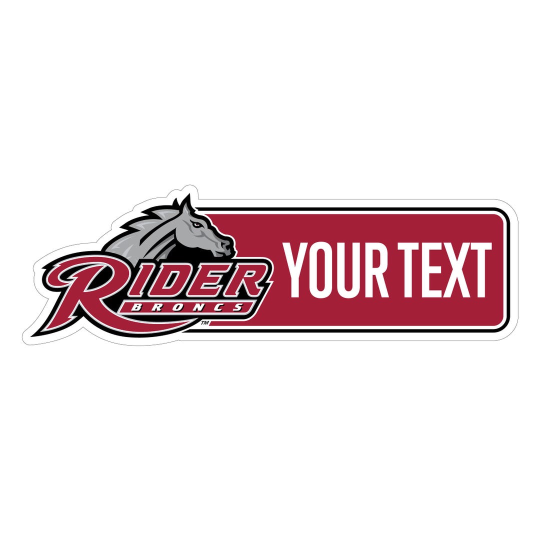 Rider University Broncs Customizable Vinyl Sticker/magnet Officially ...