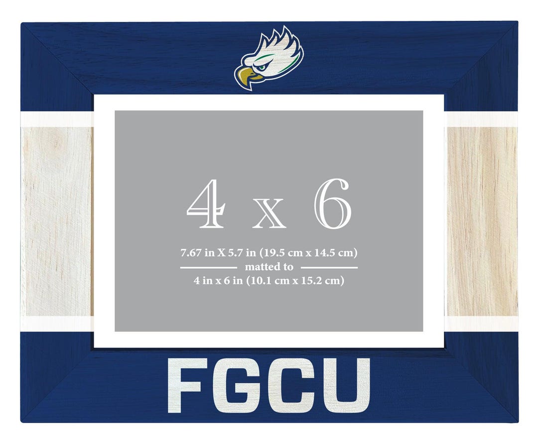 Florida Gulf Coast Eagles Wooden Photo Frame Matted to 4 X 6 Inch ...