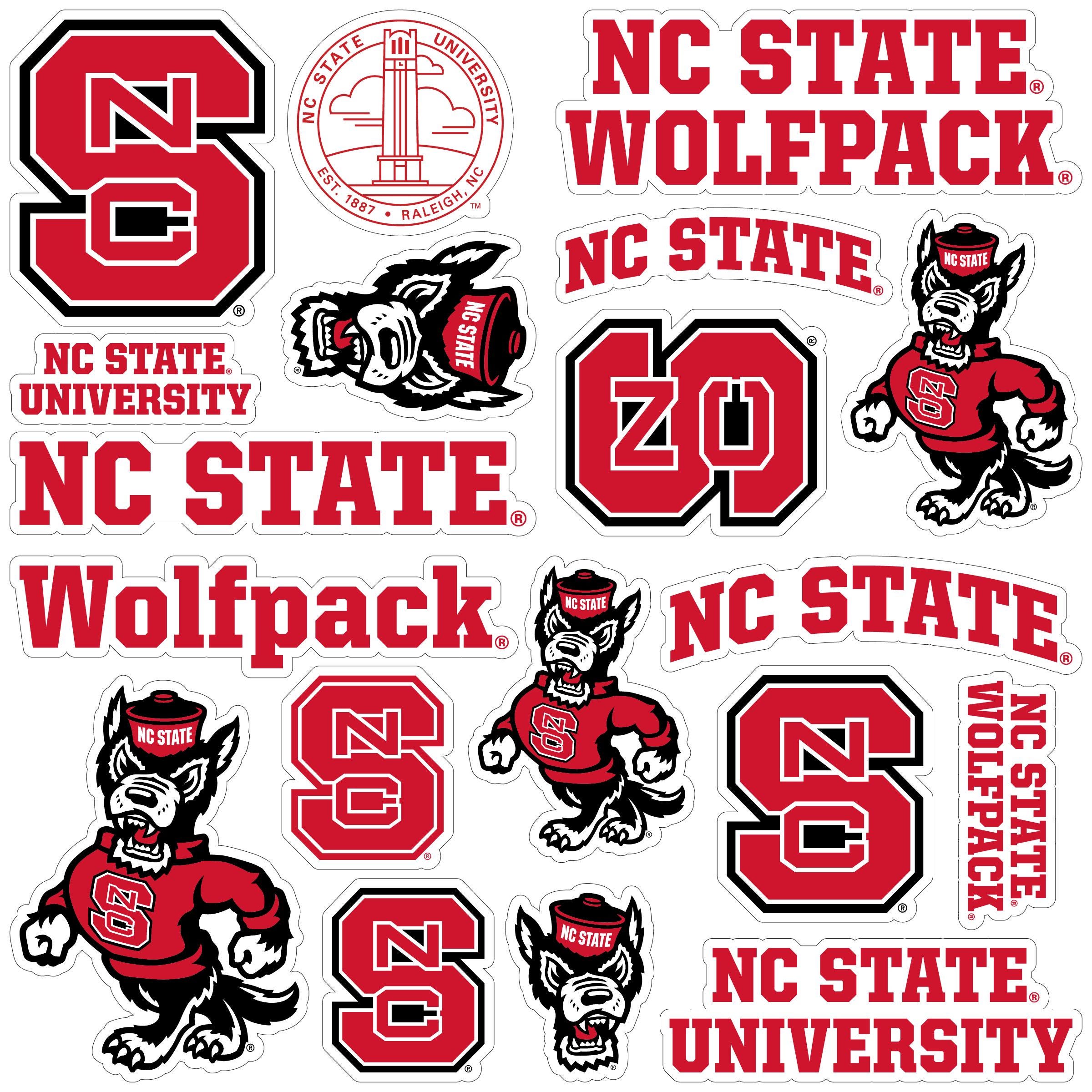 NC State Wolfpack Officially Licensed College Sticker Multipack ...