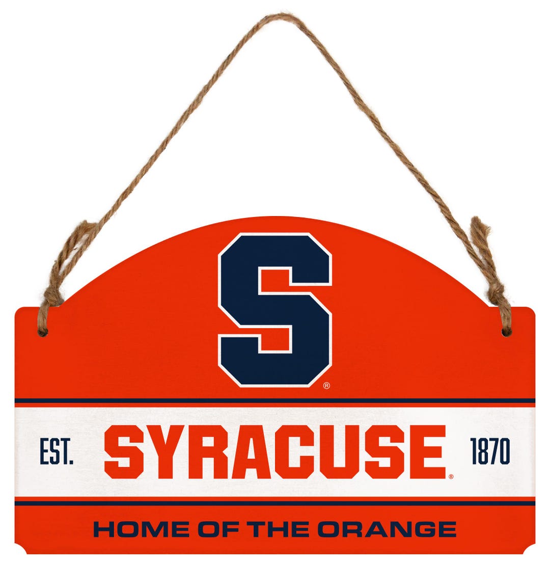 Syracuse Orange Flat Wood Sign With Hanging String - Officially ...