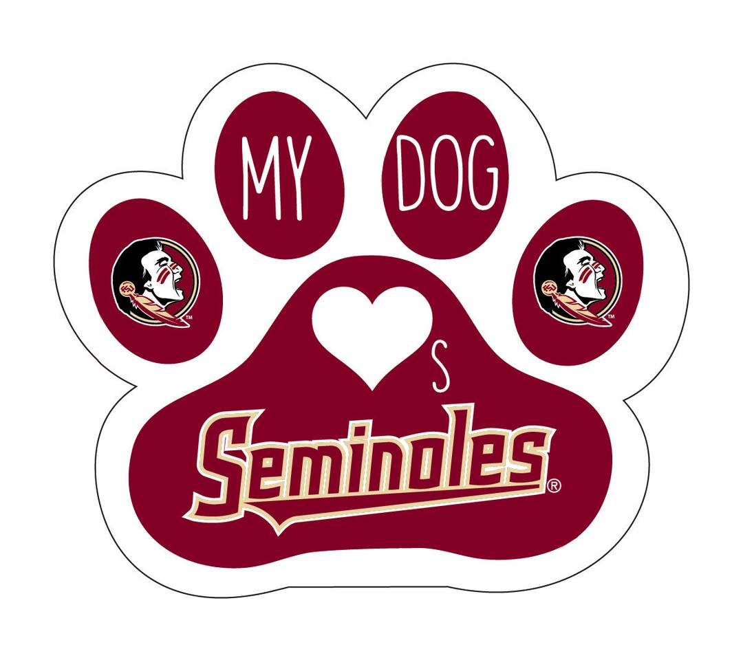 Florida State Seminoles Dog Paw Sticker - Officially Licensed Decal - Etsy