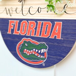 Georgia Bulldogs Wooden Wreath Welcome Sign 11.75" Diameter Officially ...