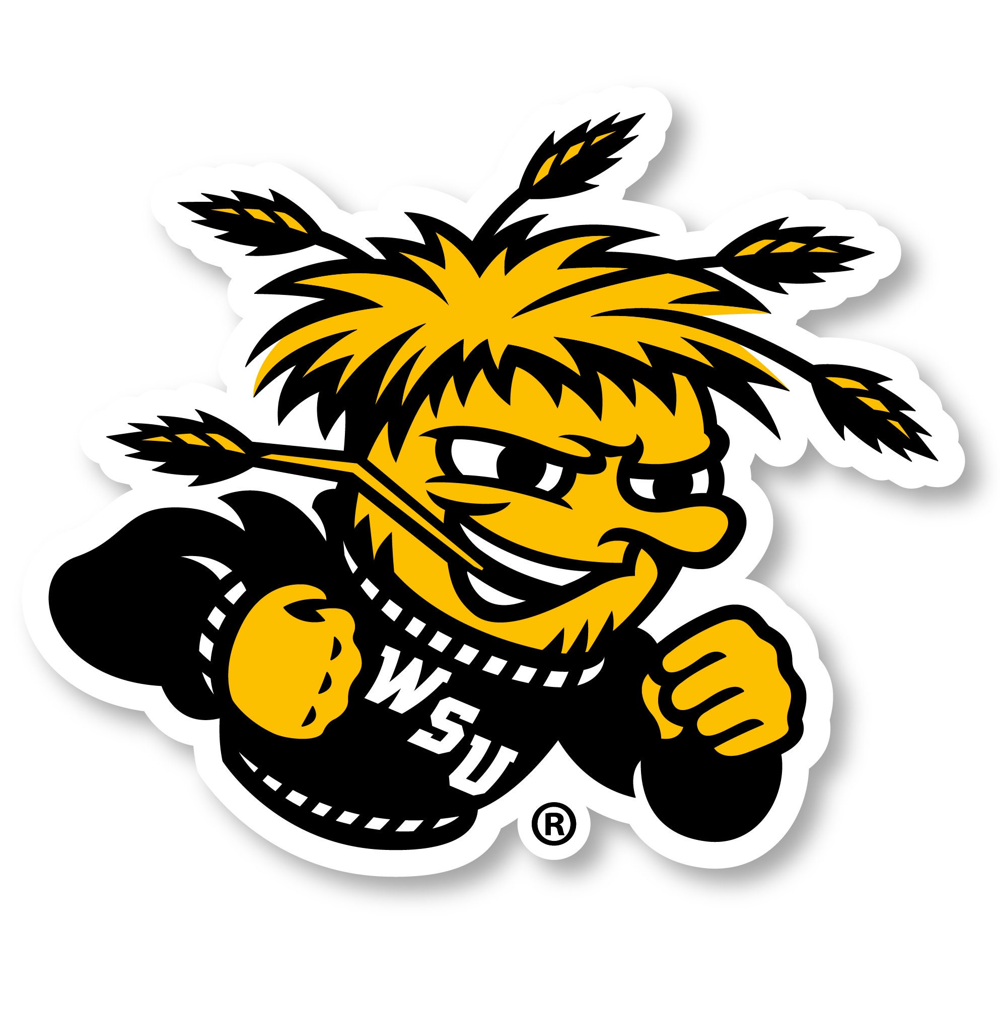 Wichita State Shockers Vinyl Mascot Decal Sticker - Etsy