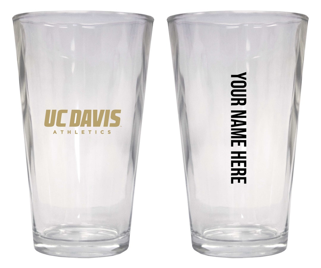 Personalized Customizable UC Davis Aggies Pint Glass Custom Name - Etsy