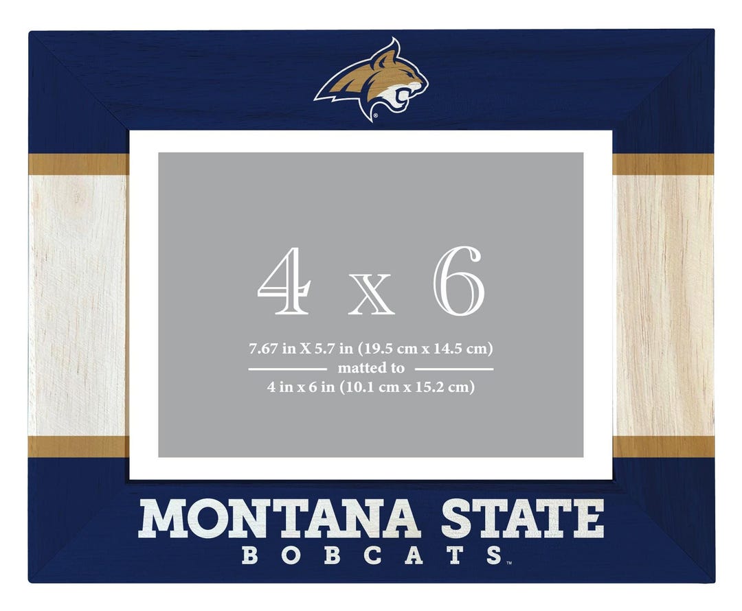 Montana State Bobcats Wooden Photo Frame Matted to 4 X 6 Inch ...