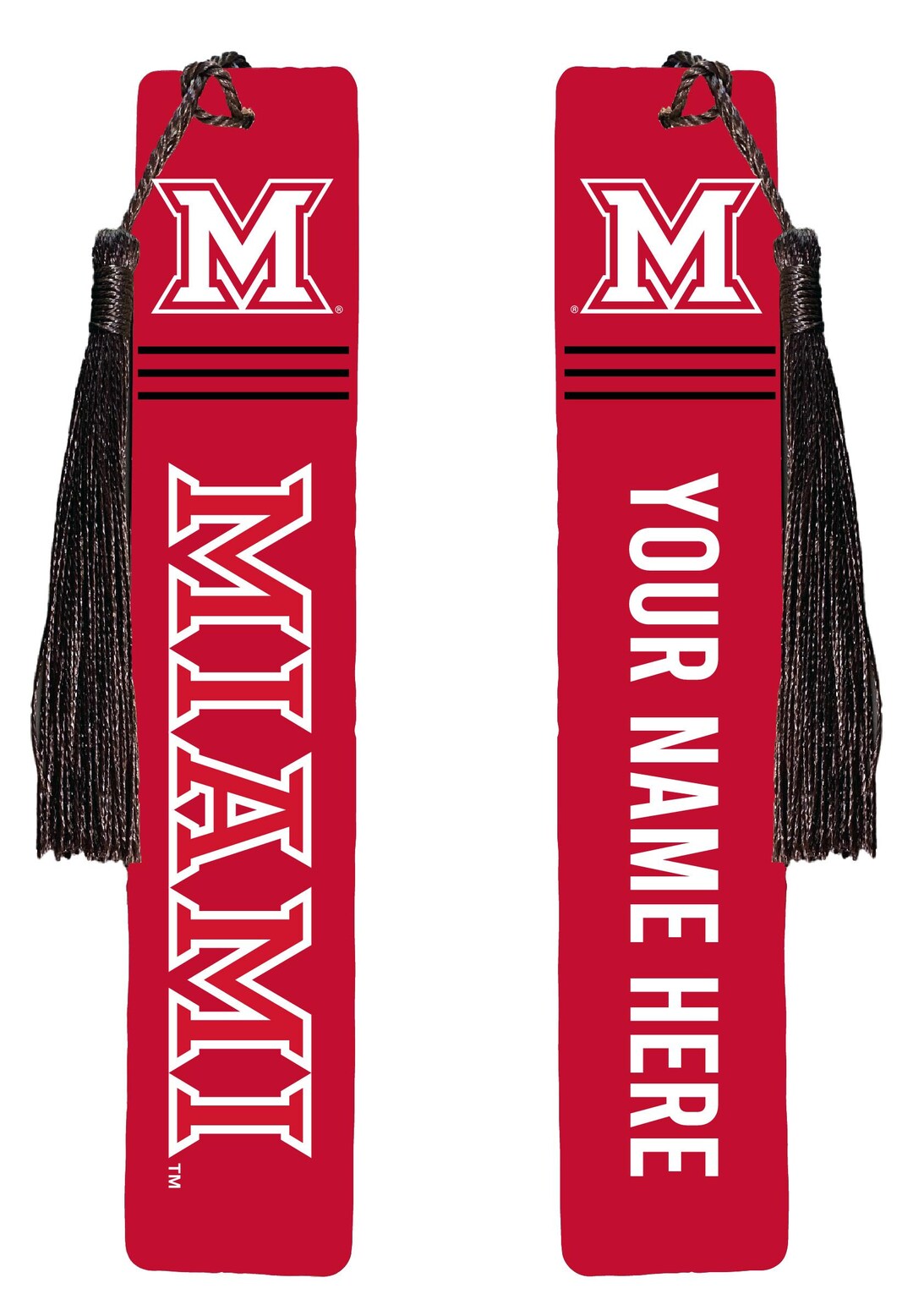 Miami University of Ohio Personalized Wooden Bookmark With Tassel ...