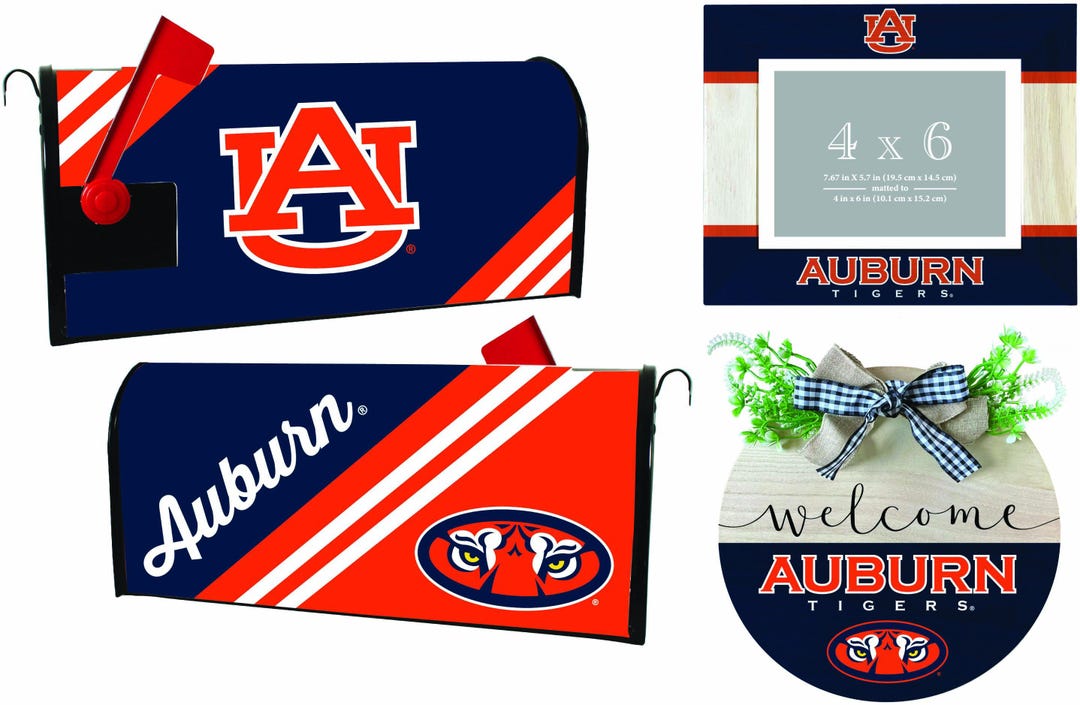 Auburn Tigers Offic. Lic. Decor Pack - Mailbox Cover, Wreath Sign ...