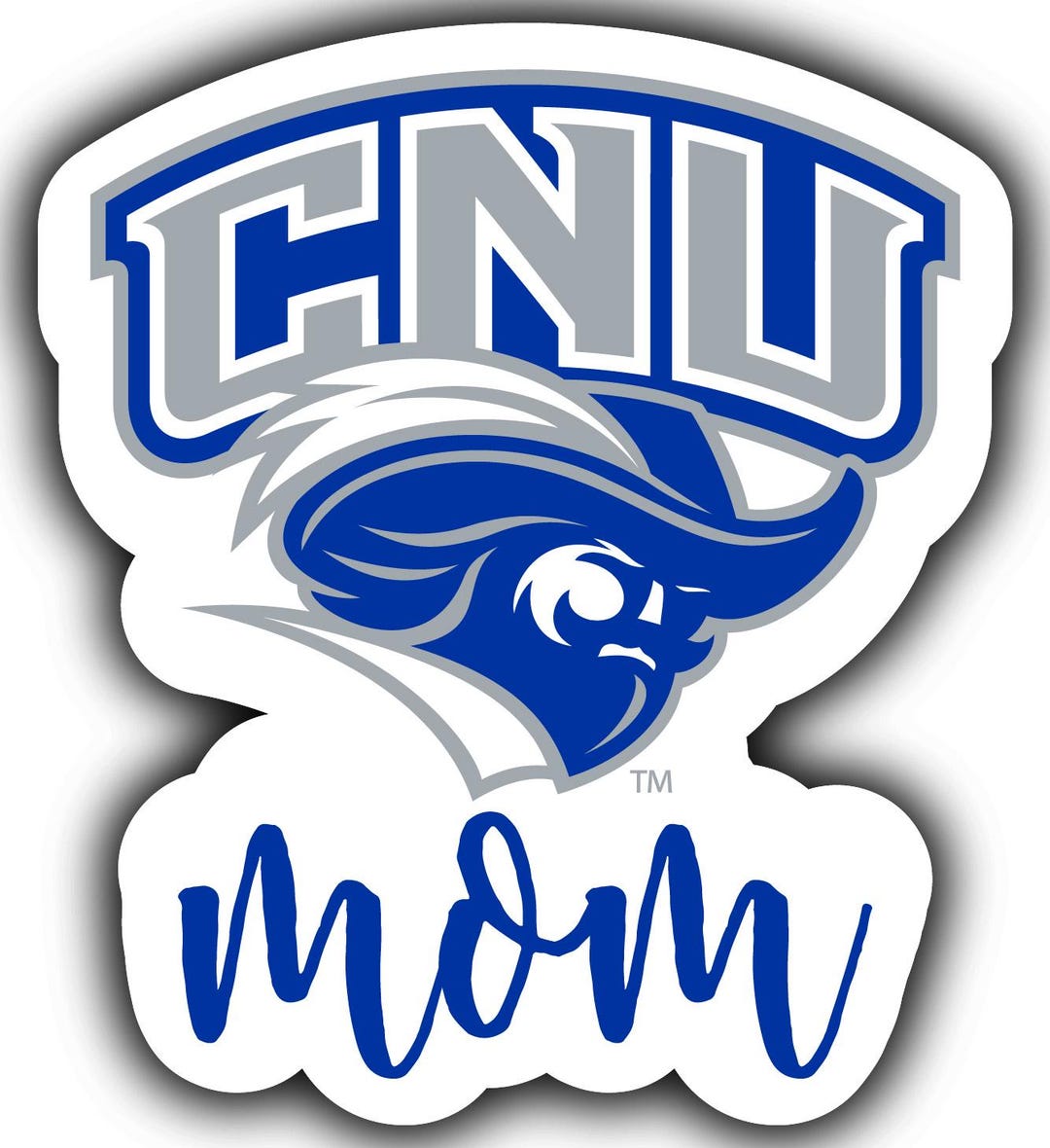 Christopher Newport Captains 4-inch Proud Family Die Cut Magnet/sticker ...