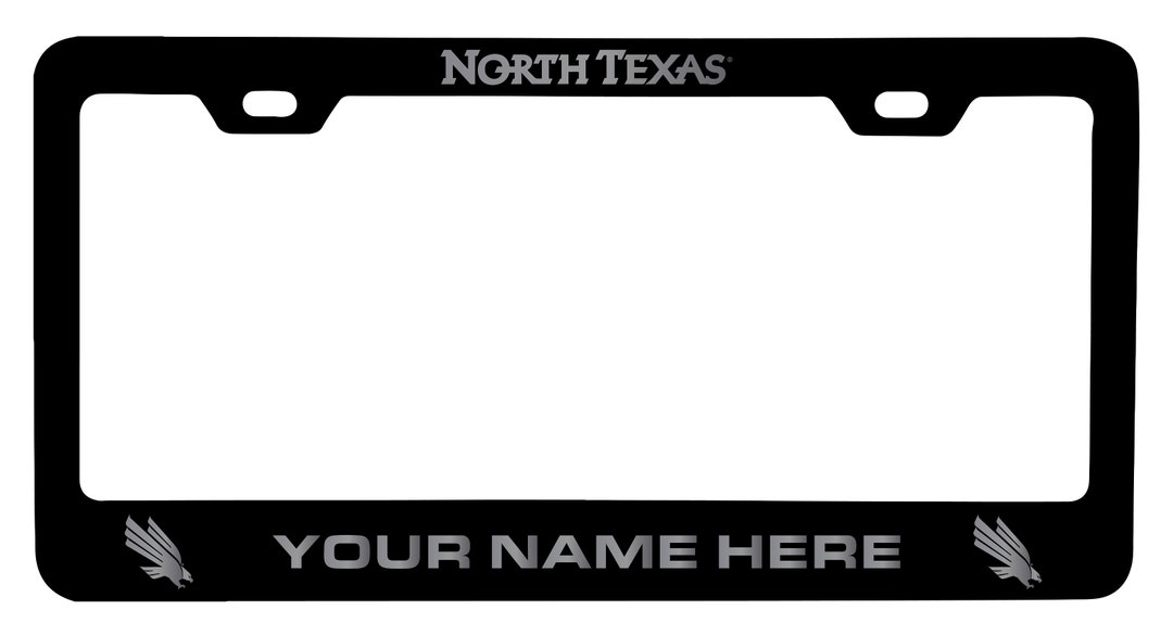North Texas Engraved Metal License Plate Frame - Customizable - Etsy