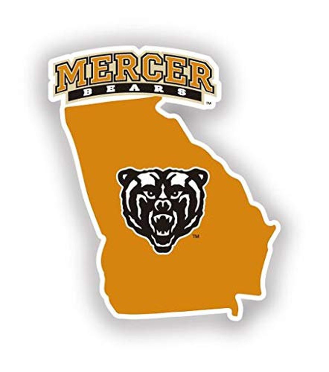 R and R Imports Mercer University 4 Inch State Shape Vinyl Decal ...