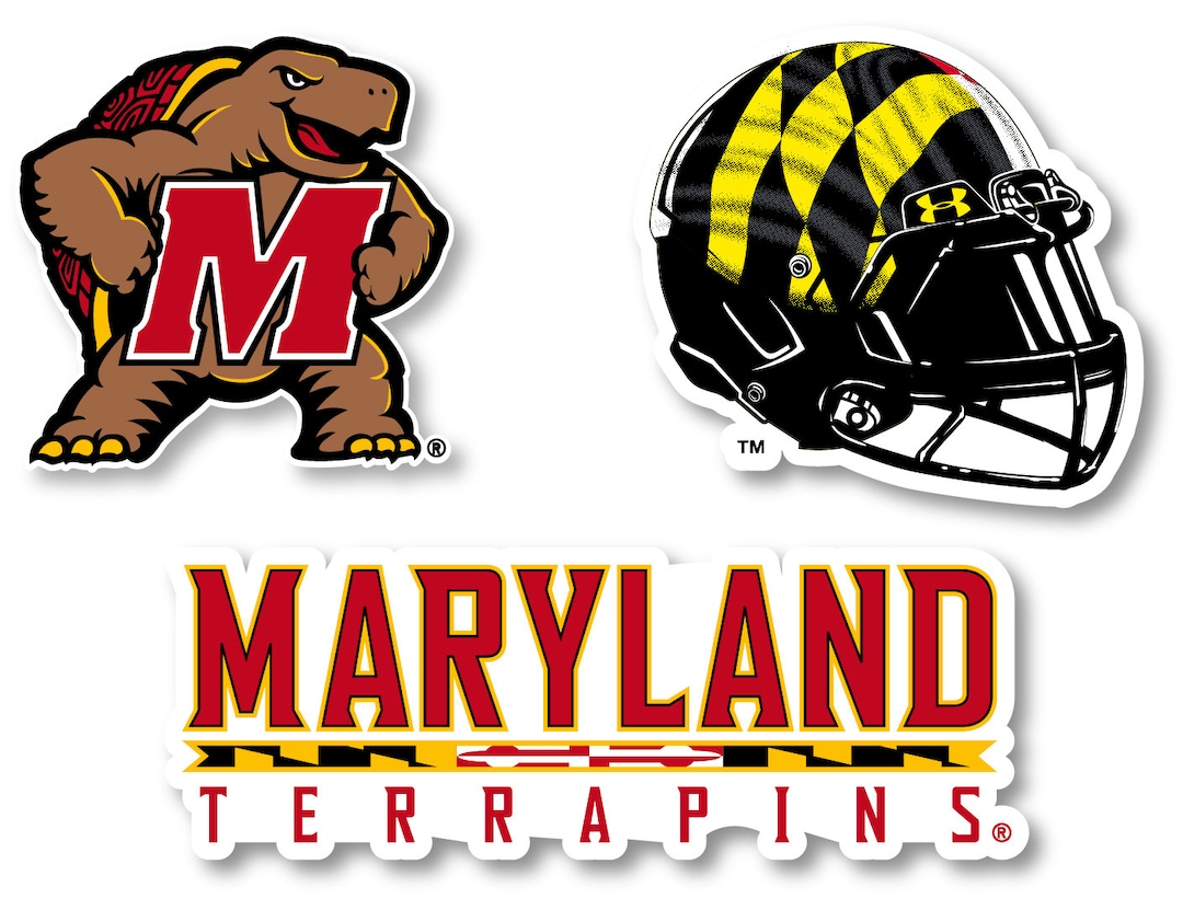 Maryland Terrapins Set of 3 Stickers - 4 Inches Each - Etsy