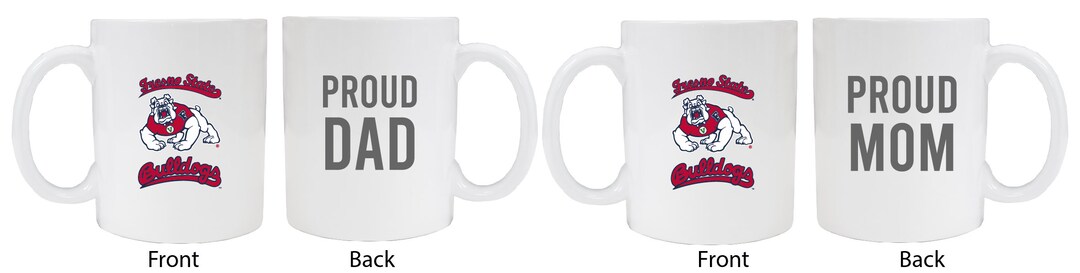 Fresno State Bulldogs Proud Parents Ceramic Coffee Mugs - Mom and Dad ...