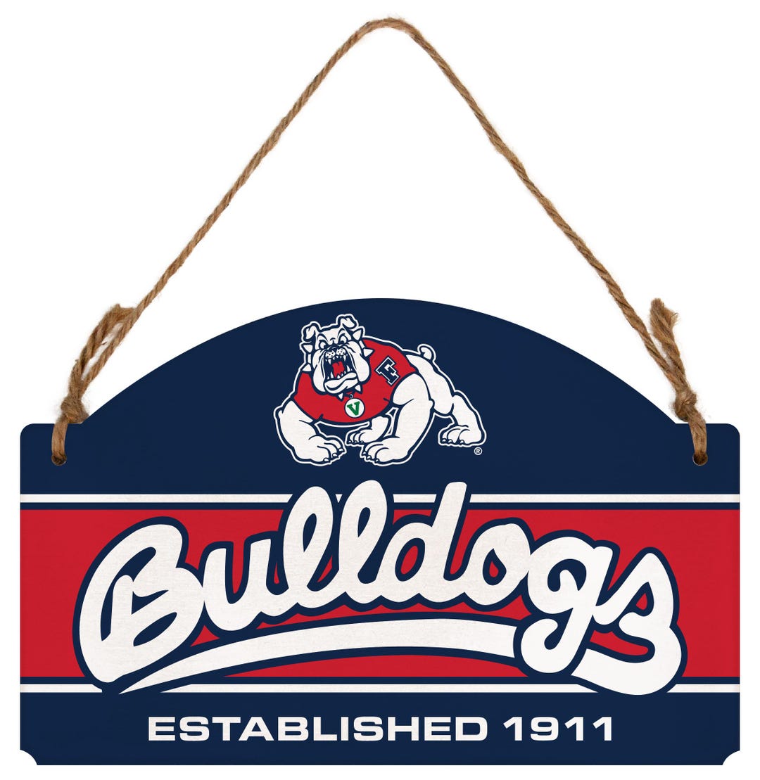 Fresno State Bulldogs Flat Wood Sign With Hanging String - Officially ...