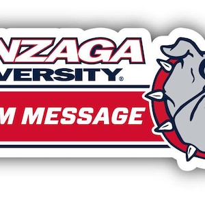 Gonzaga Bulldogs 4-inch Wide Customizable Vinyl Decal Sticker - Etsy