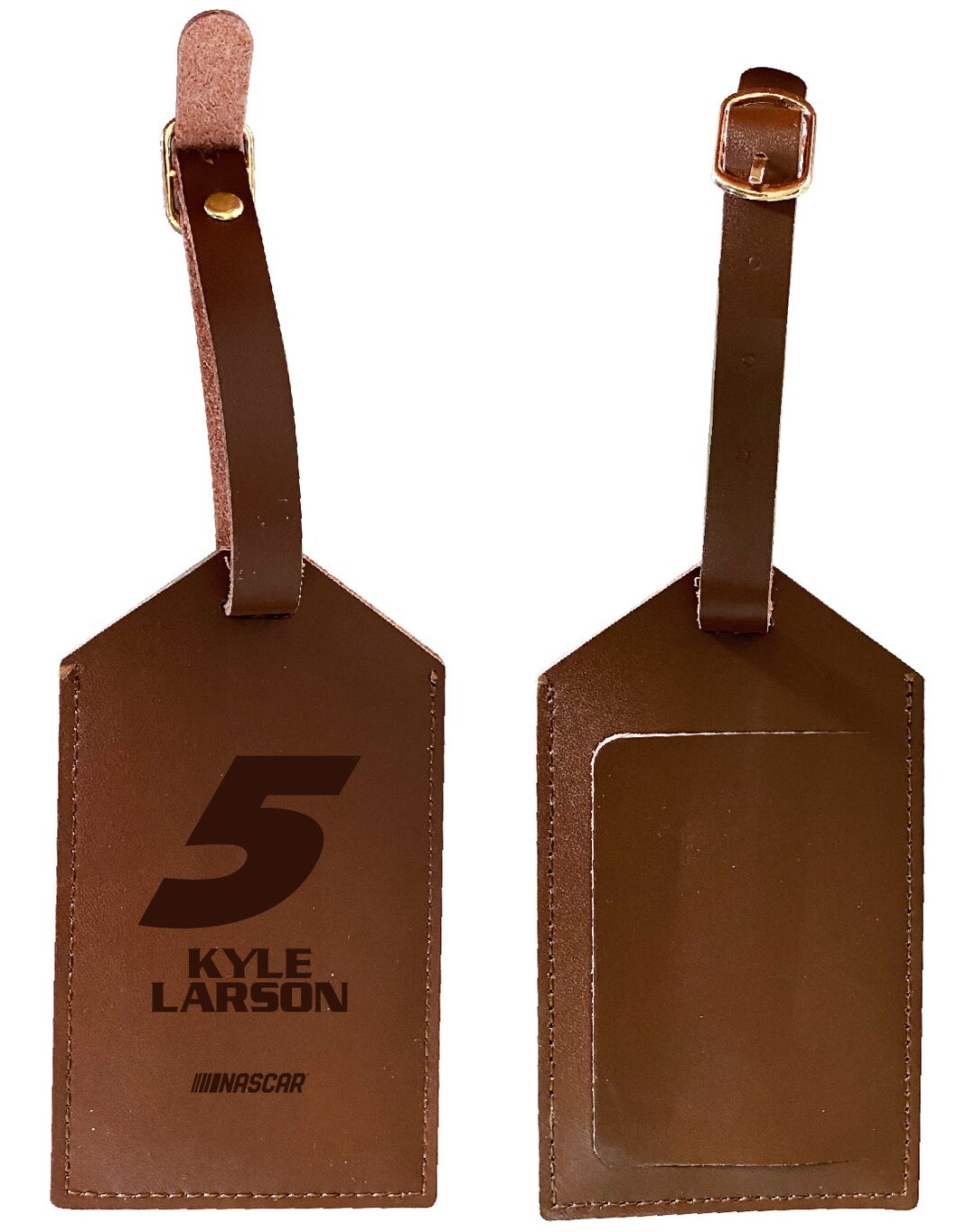 Kyle Larson #5 NASCAR Engraved Leather Luggage Tag - Etsy