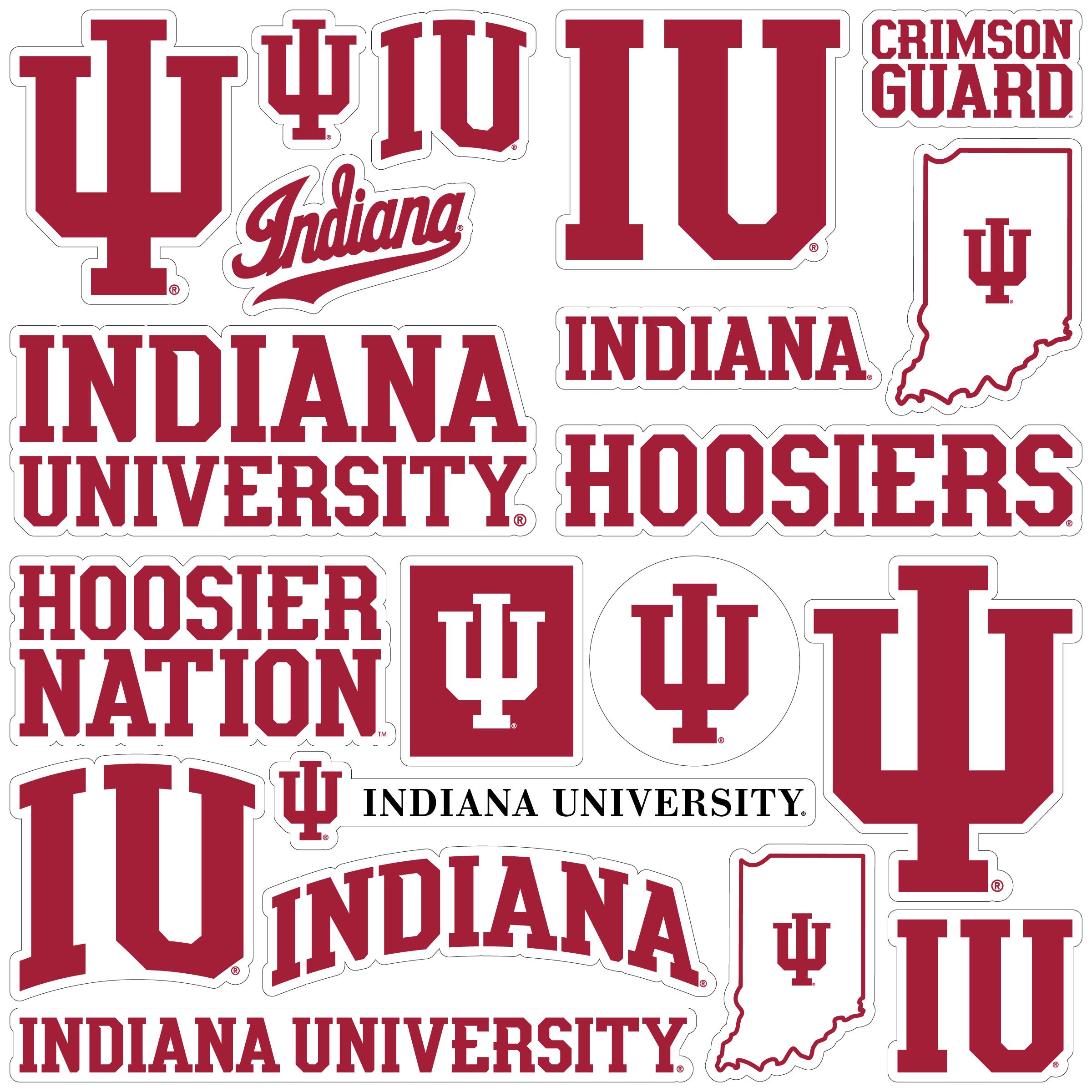 Indiana Hoosiers Officially Licensed College Sticker Multipack - School ...