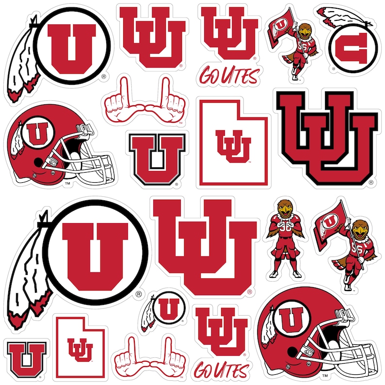 Utah Utes Officially Licensed College Sticker Multipack - School Spirit ...