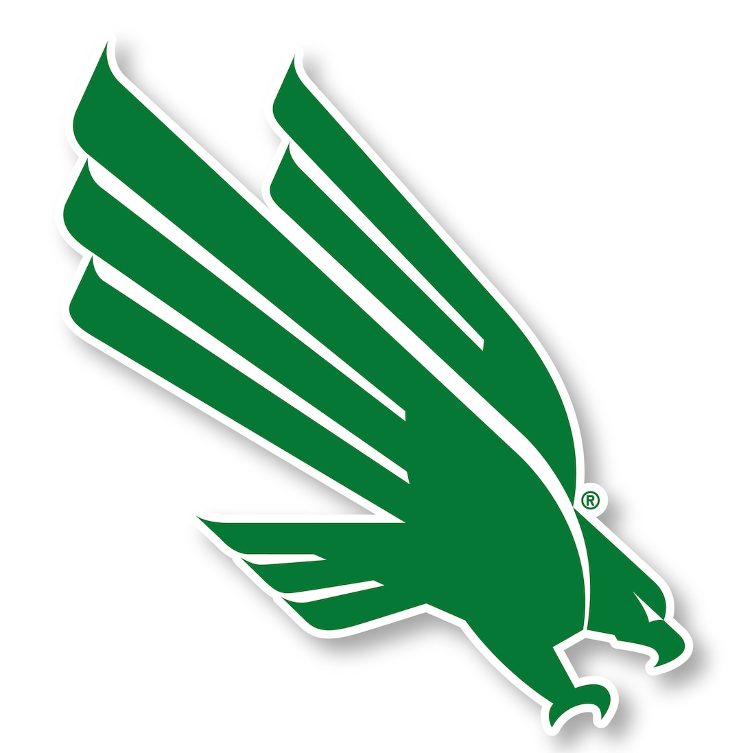 University of North Texas Mean Green UNT Vinyl Mascot Decal Sticker ...