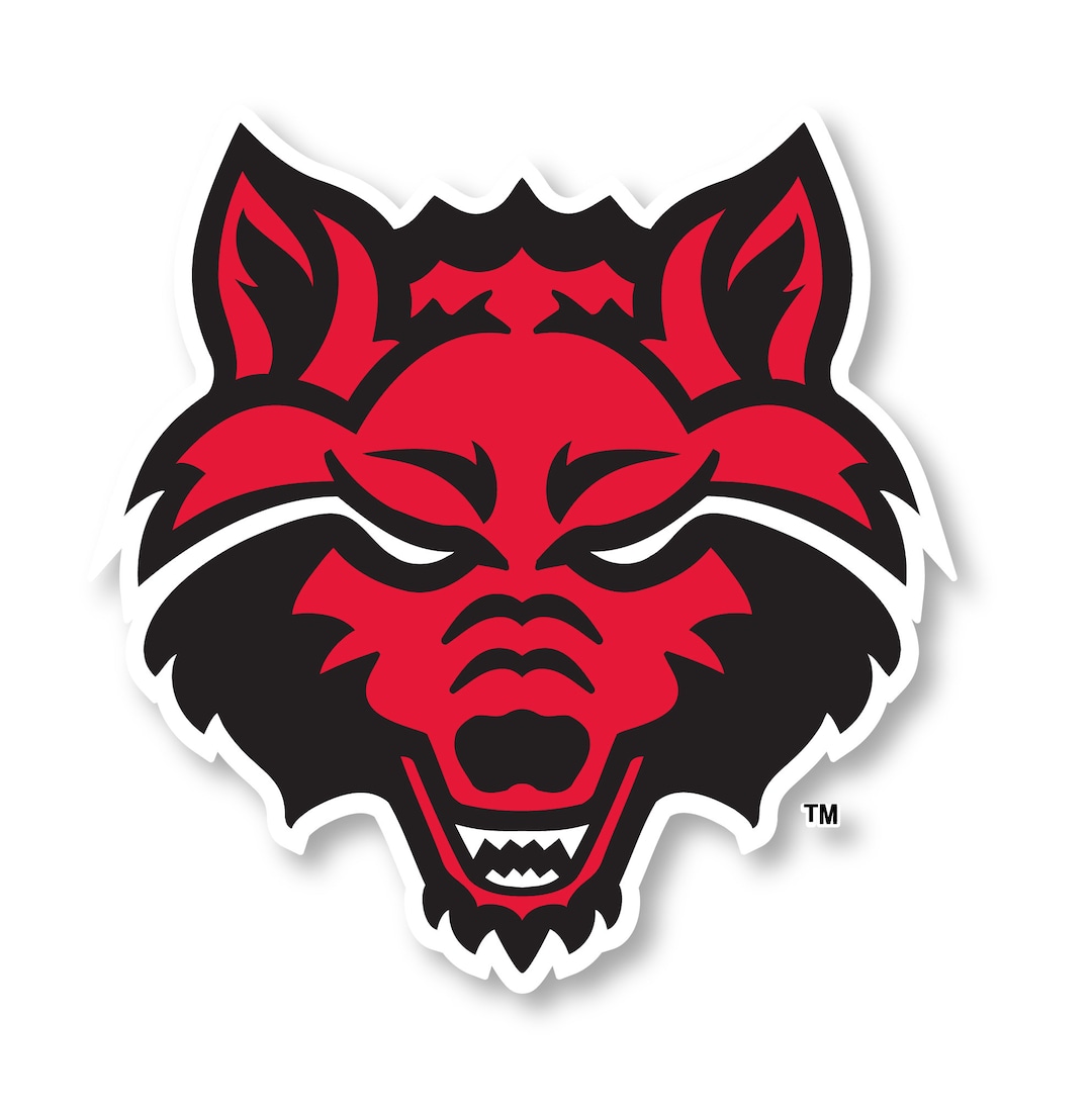 Arkansas State University Red Wolves Vinyl Mascot Decal Sticker ...