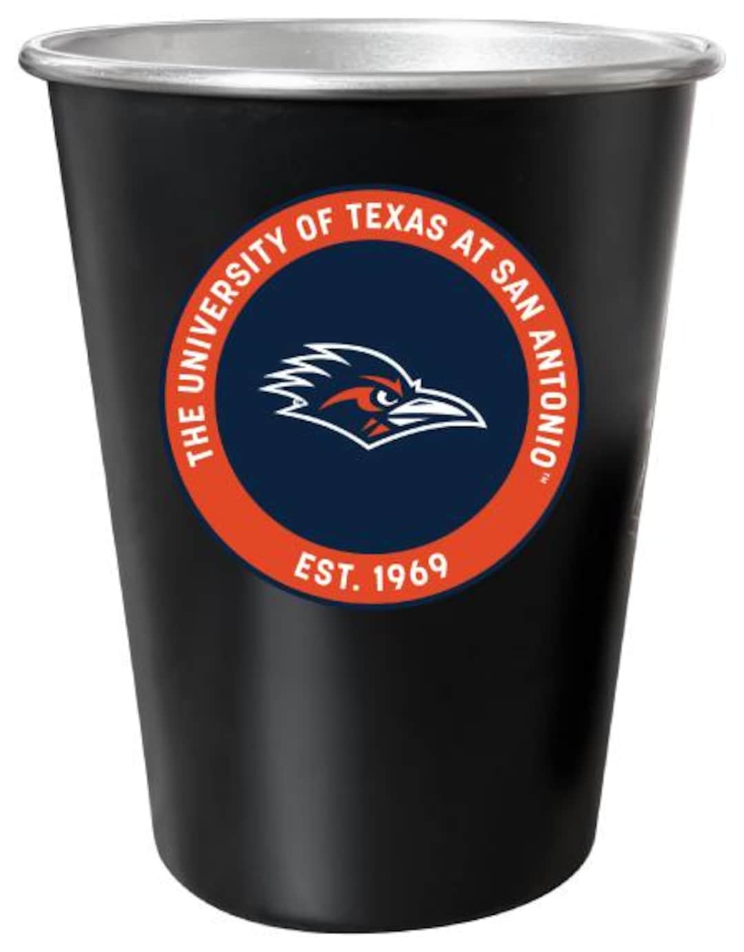 UTSA Road Runners 8 Oz Tin Cup Black Matte Coating Officially Licensed ...