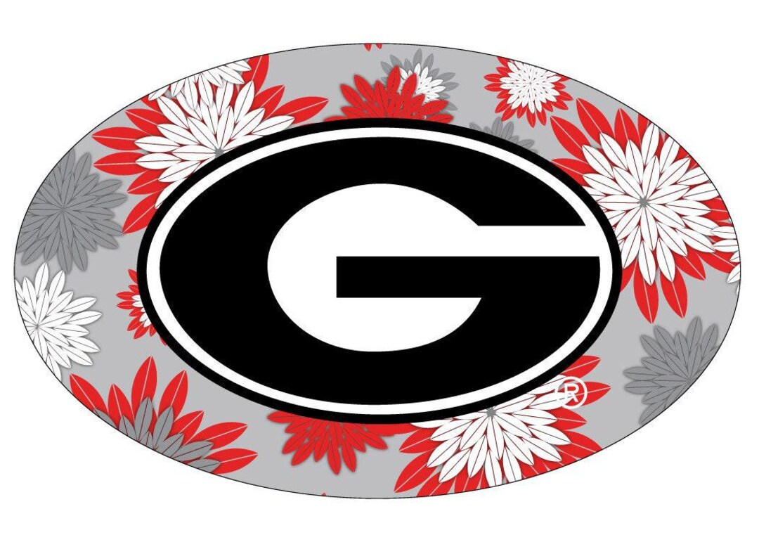 Georgia Bulldogs Pattern Oval Magnet - Etsy