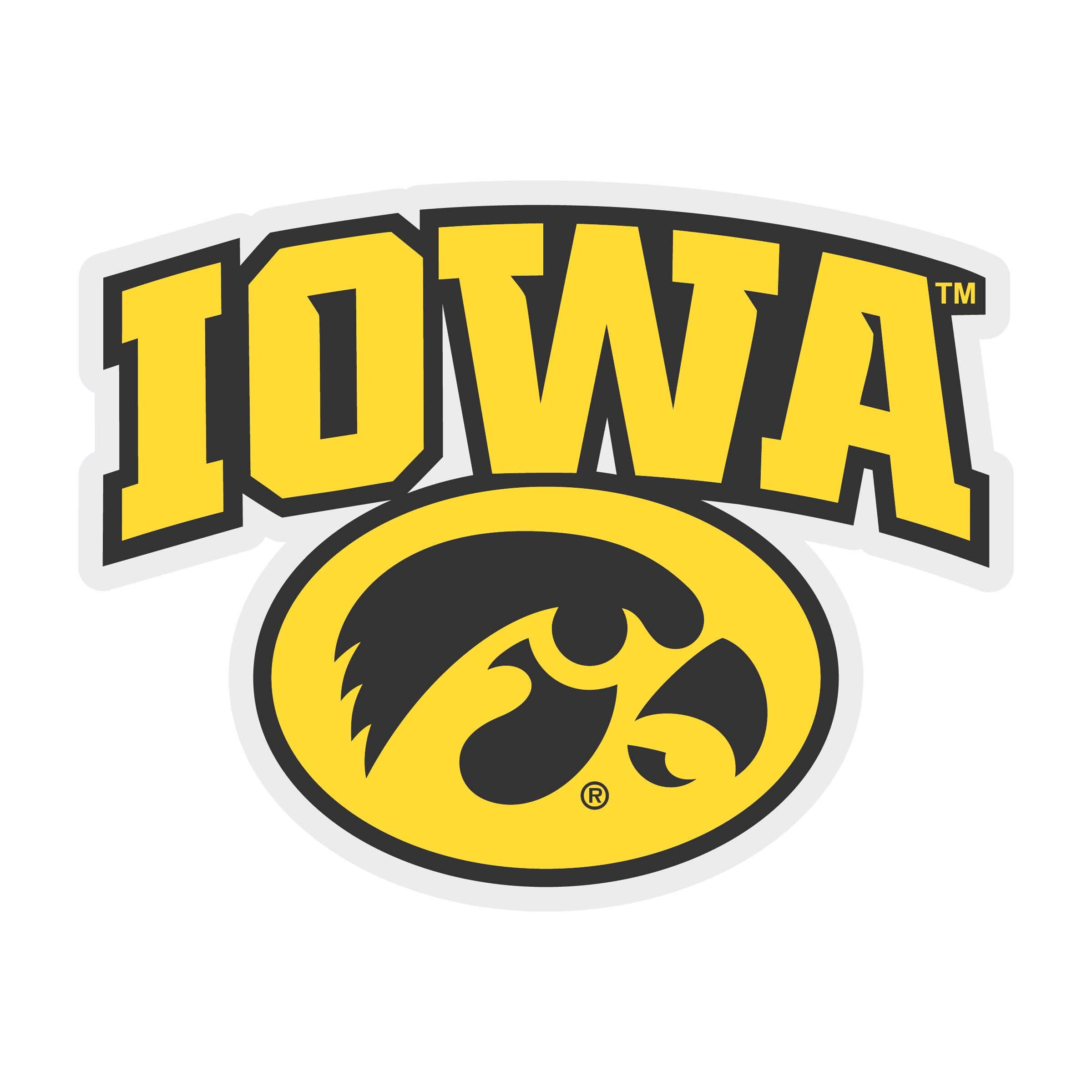 Iowa Hawkeyes Offic. Lic. Sticker With Choice of Backing Color ...
