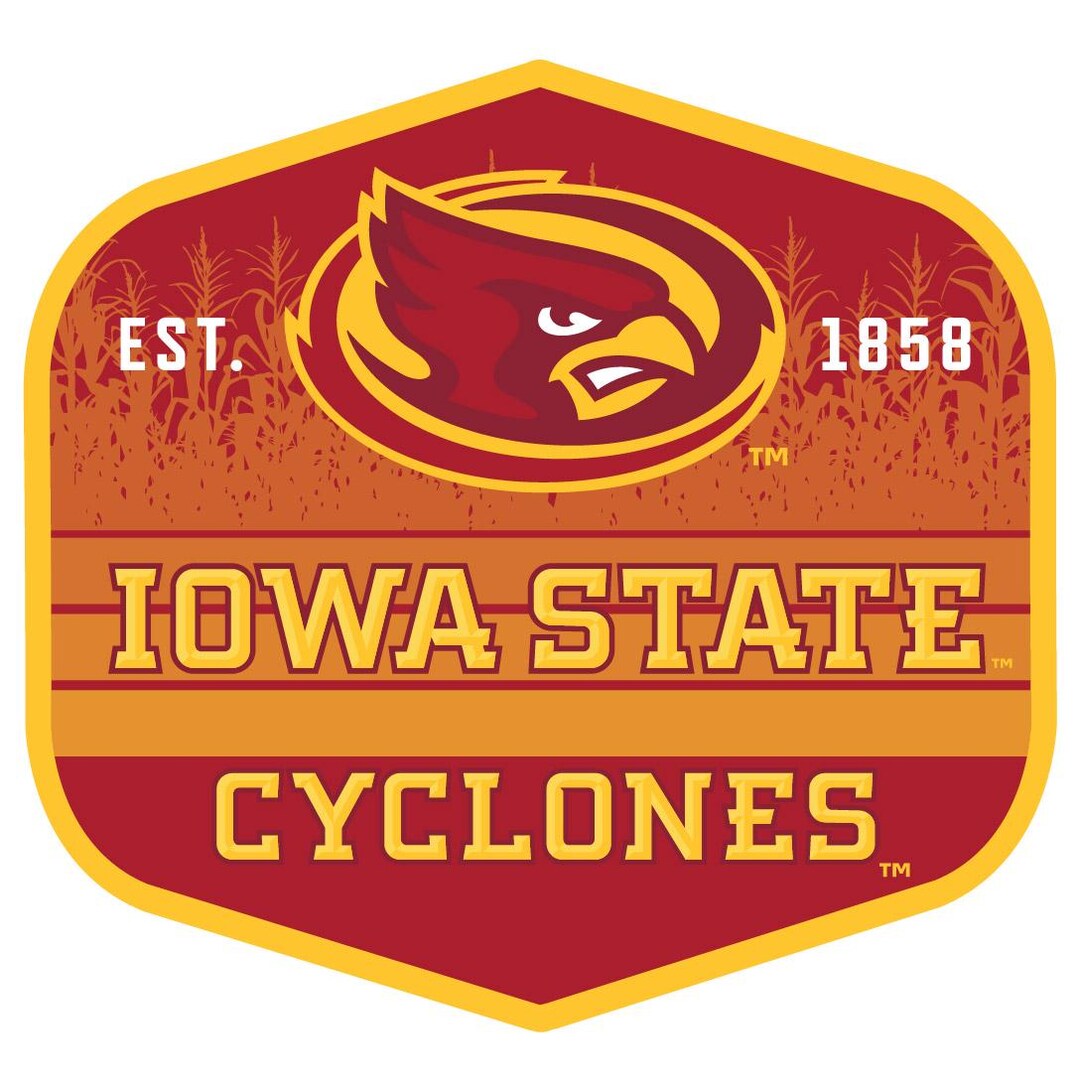 Iowa State Cyclones Scenic Background Vinyl Sticker/magnet - Officially ...