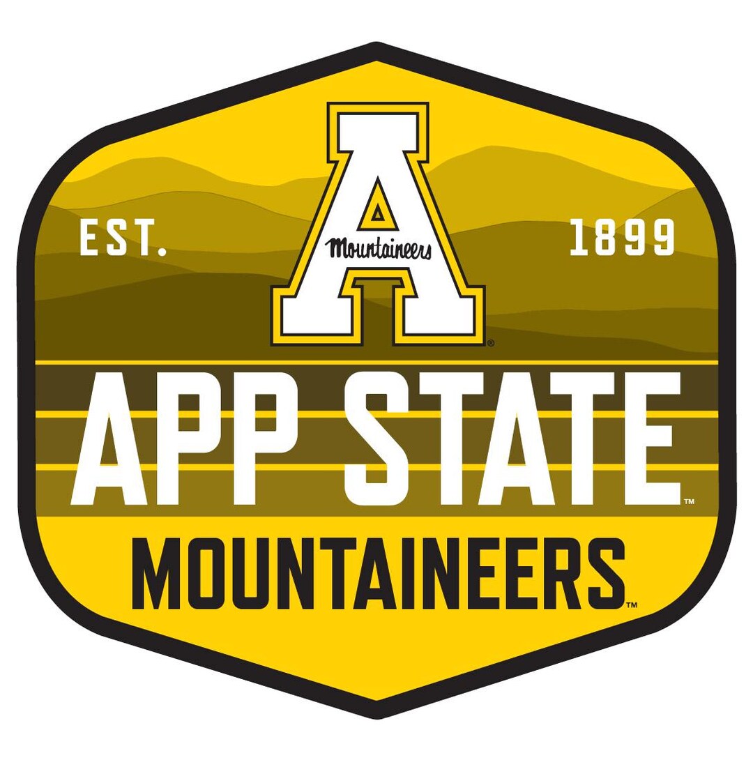 Appalachian State Scenic Background Vinyl Sticker/magnet - Officially ...