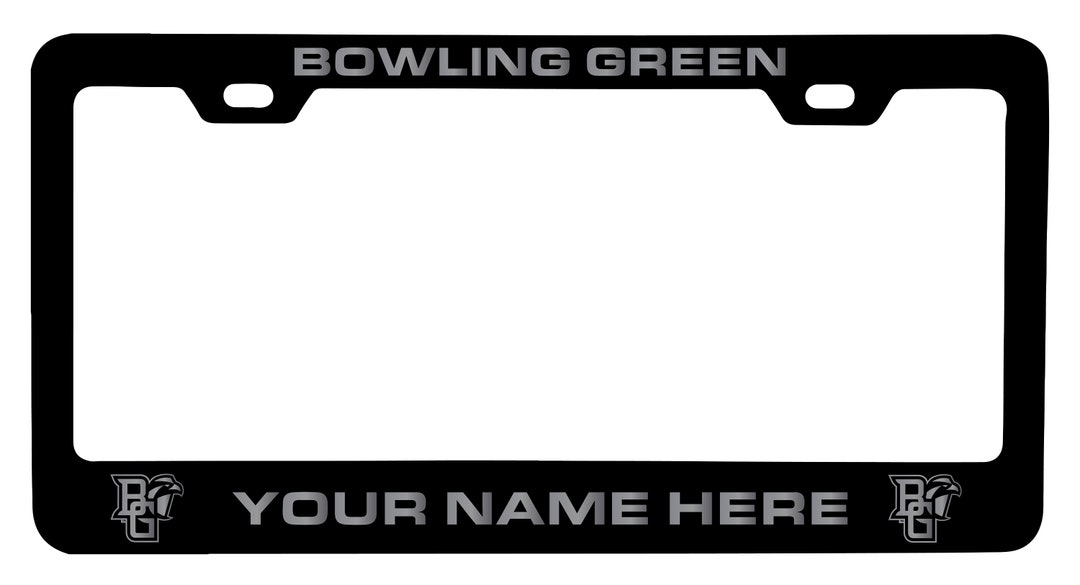 Bowling Green Falcons Engraved Metal License Plate Frame - Customizable ...
